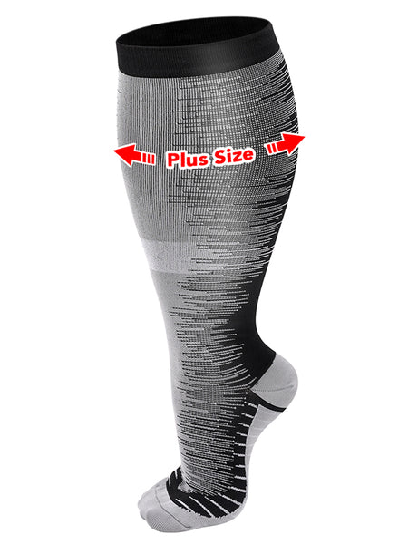 FMF Grey Big Calf Compression Socks for Man and Woman (20-30 mmHG ...
